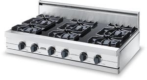 42" Pro-Style Natural Gas Rangetop with 4 Open Burners w/ VariSimmer ...
