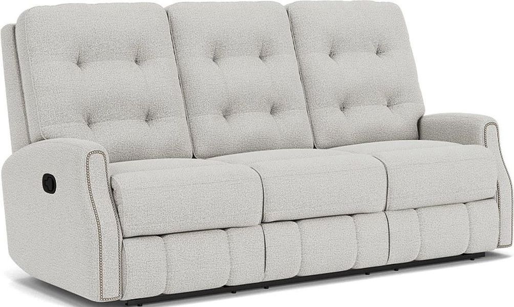 Flexsteel® Devon Silver Glacier Reclining Sofa | Ken's Appliance ...