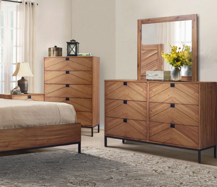 Herringbone wood dresser store