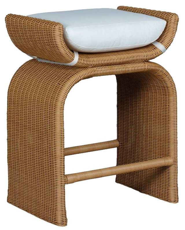Century® Customizable August Natural Materials Outdoor Bar Stool ...