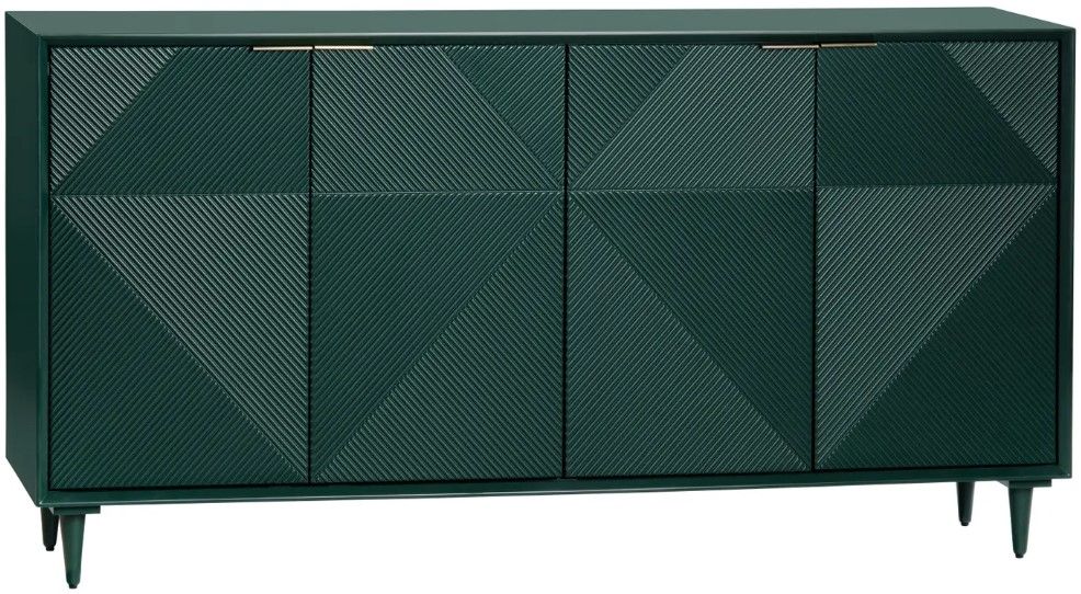 Crestview Collection Evergreen Green Four Door Sideboard | Darvin ...
