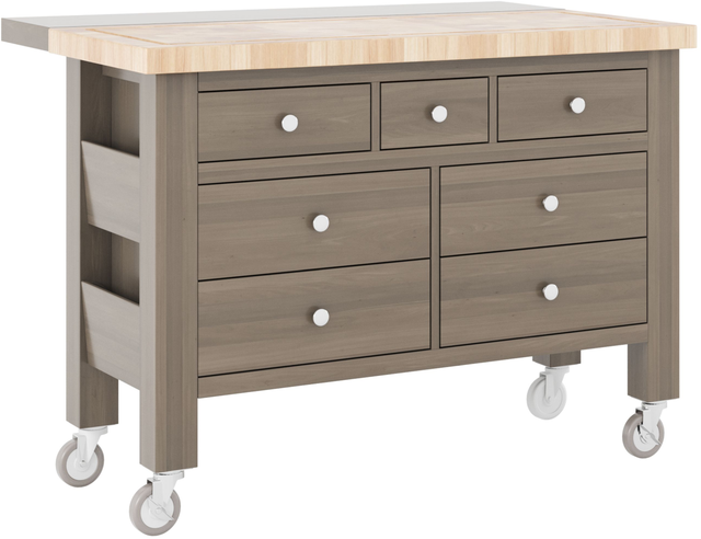 Canadel Gourmet Weathered Gray Washed Kitchen Island | Colder's ...