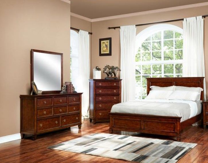 New Classic® Home Furnishings Tamarack 4-Piece Cherry Full Panel ...
