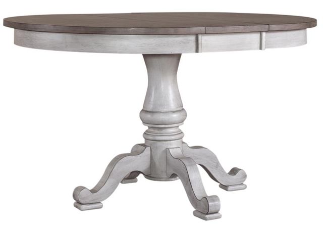 Liberty Furniture Ocean Isle Antique White Round Dining Table with ...