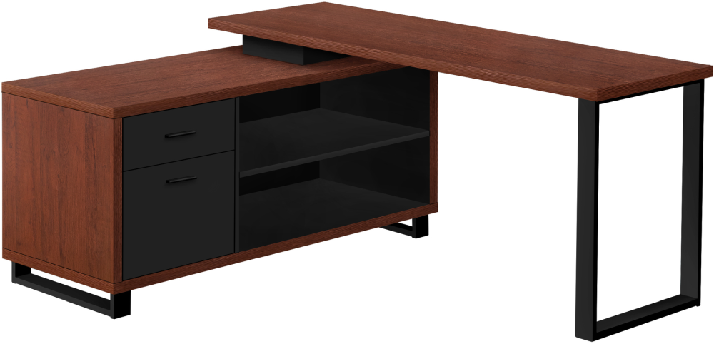 Monarch Specialties Inc. Black/Cherry L Shaped Computer Desk | Stubbe's ...