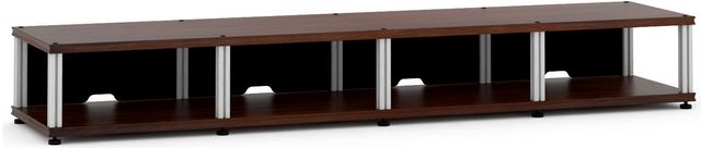 Salamander Designs® Synergy Quad 10 AV Cabinet-Dark Walnut/Aluminum
