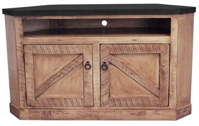 American Heartland Manufacturing Rustic Two-Tone Promo Corner TV Stand ...