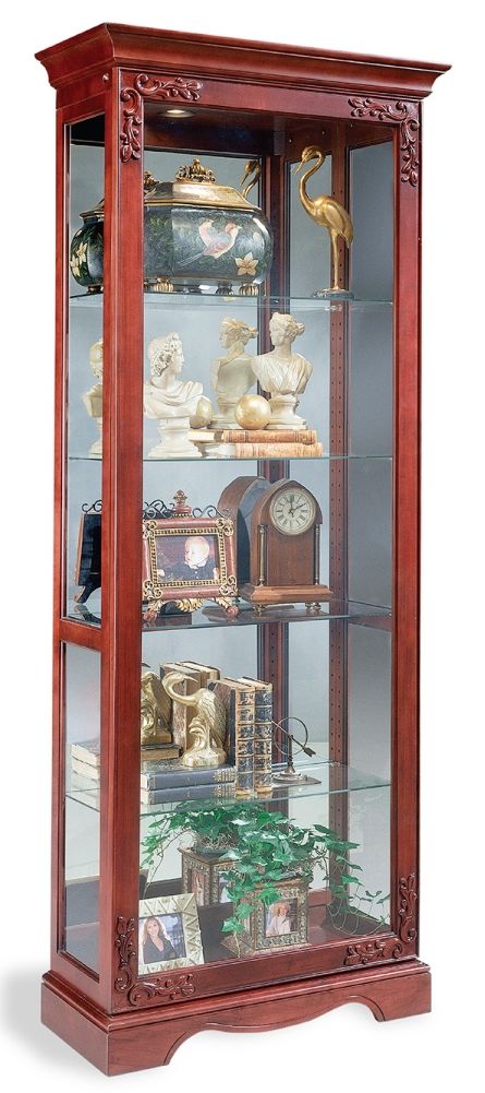 Philip Reinisch Co Andate Candlelight Cherry Curio Cabinet