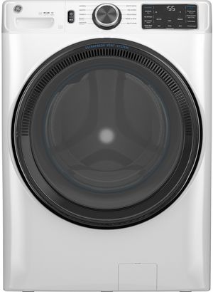 GE® 4.6 Cu. Ft. White Front Load Washer | Grand Appliance and TV