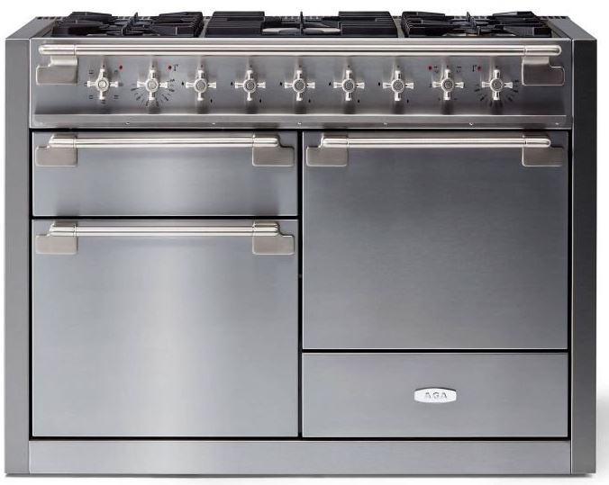 AEL481DFSS Aga 48 Elise Dual Fuel Range Stainless Steel