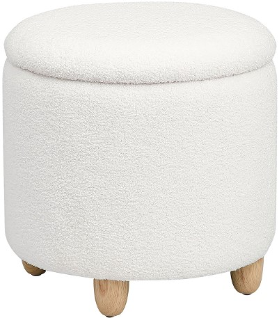 Ivory storage ottoman store