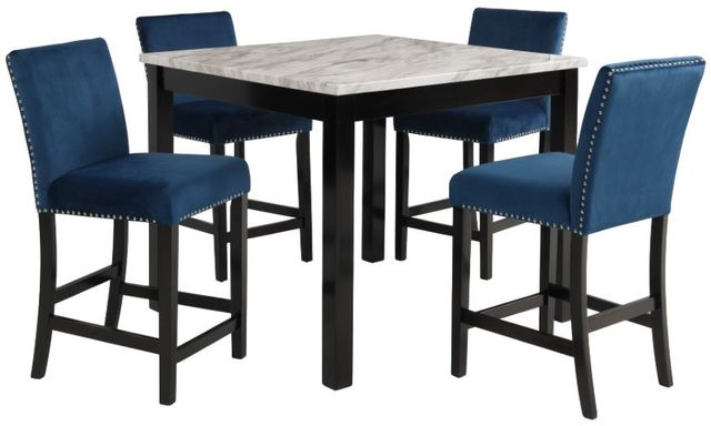New Classic® Home Furnishings Celeste 5-Piece Blue Counter Height ...