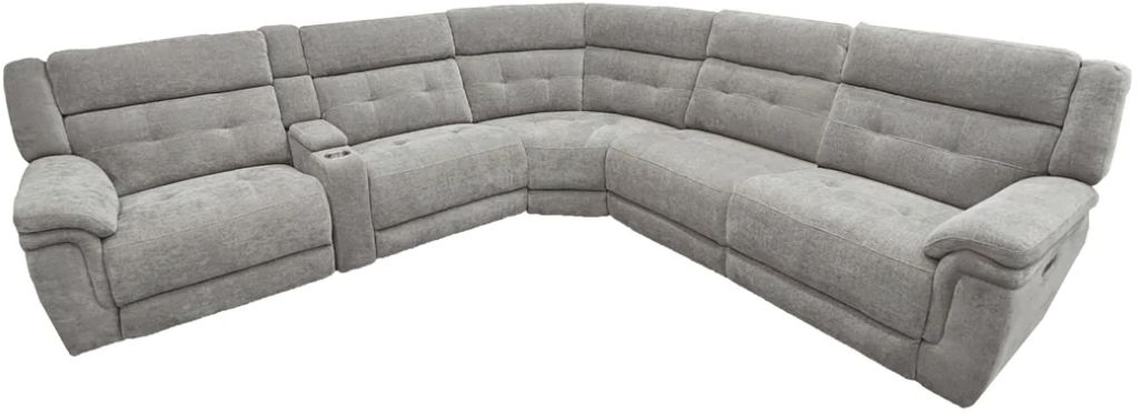 Parker House® Richland 6-Piece Bristol Gray Power Reclining L-Shape ...