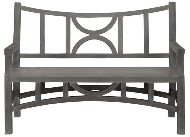 Currey & Company Colesden Dark Gray Bench | Marshall's Home Living ...