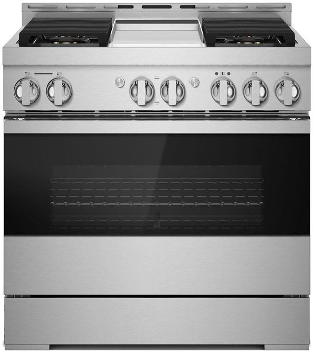 JennAir® NOIR™ Stainless Steel Pro Style Gas Range | Barber & Haskill