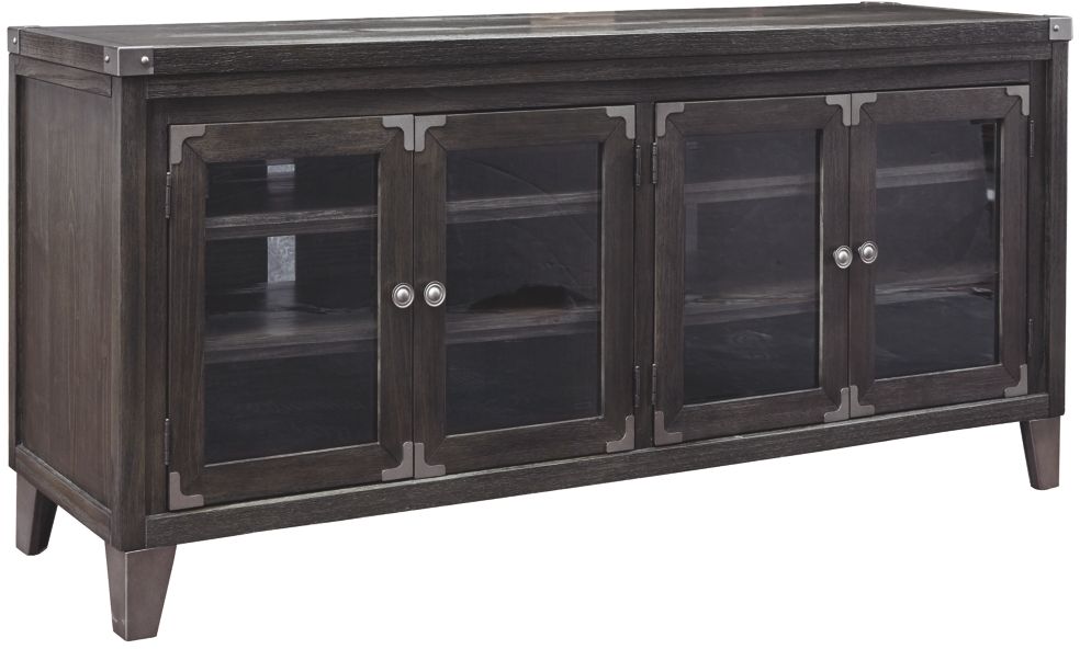 Signature Design by Ashley Todoe Gray Extra Large TV Stand Farnham s Furniture Galleries Casper Wyoming