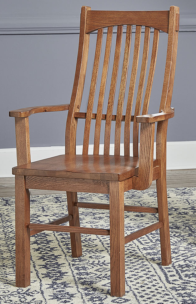 A-America® Laurelhurst Mission Slat Back Arm Chair | Bob Mills Furniture