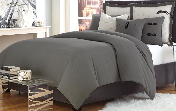 Michael Amini® Fusion 8-Piece Gray King Duvet Set | Gardella Furniture ...