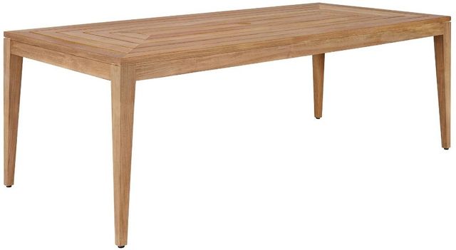 Universal Explore Home™ Coastal Living Outdoor Chesapeake Natural Teak Rectangle Dining Table ...