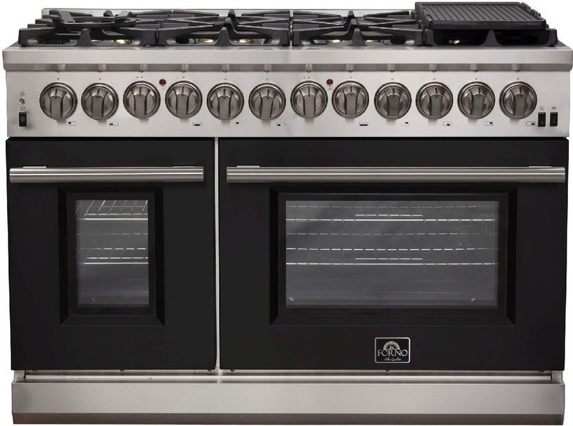 FORNO® Capriasca 48" Stainless Steel Pro Style Dual Fuel Range with ...