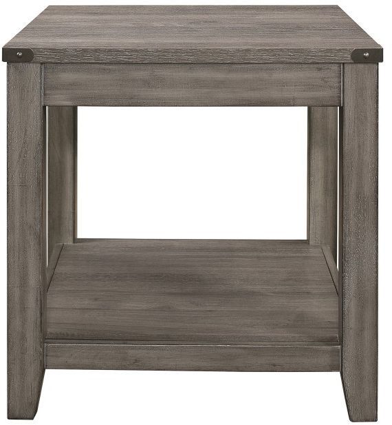 Mazin Furniture Woodrow Gray End Table | Old McDonald's Furniture & Appliances
