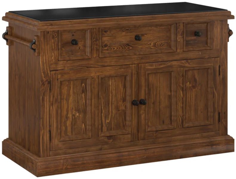 HH2 Home Tuscan Retreat Brown Kitchen Island | Hoelscher's Fine ...