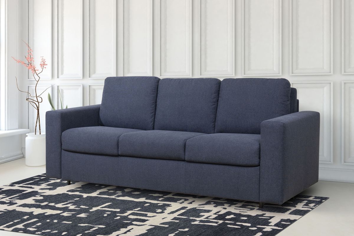 Navy blue queen sleeper sofa store