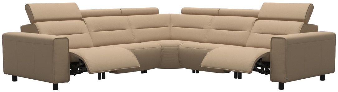 Stressless® by Ekornes® Emily 5-Piece Beige L-Shape Power Reclining ...