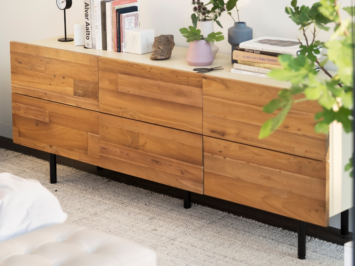 EQ3 Reclaimed Teak Low Dresser Palliser Rooms EQ3 Saskatoon SK