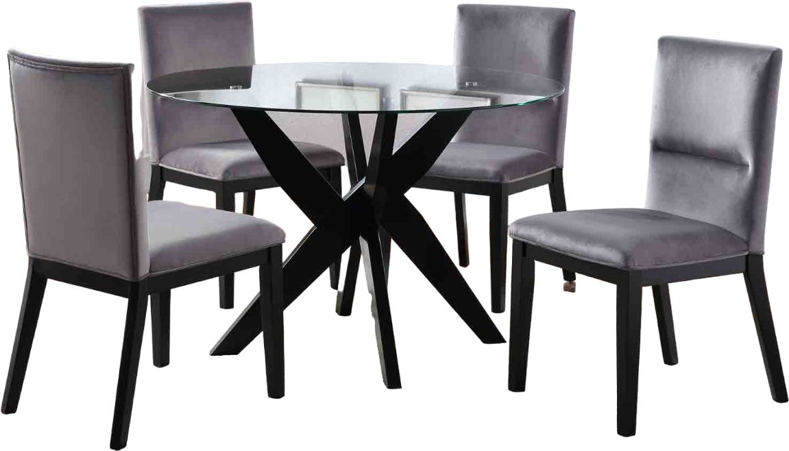 Steve Silver Co. Amalie 5 Piece Grey Dining Set Johnson s Furniture Appliances