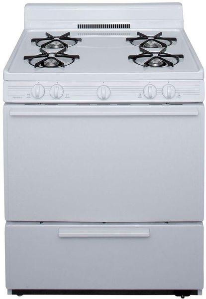 Premier 30" White Freestanding Gas Range | Aztec Appliance | San Diego, CA