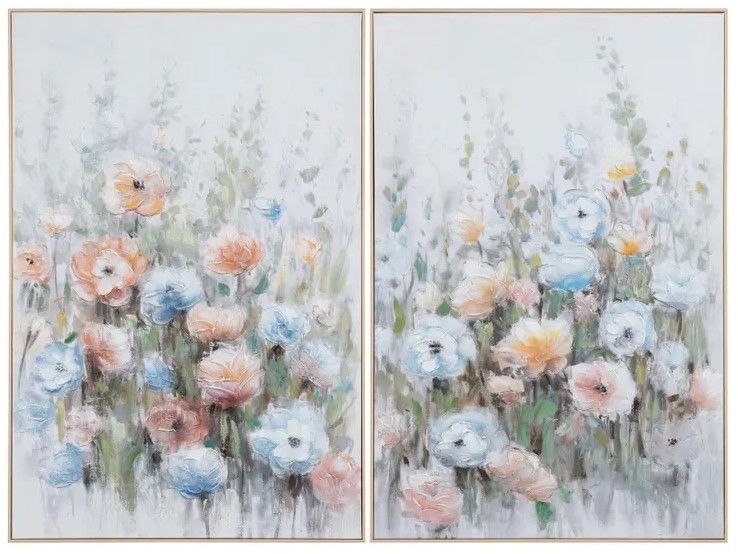 Crestview Collection Wildflowers 2-Piece Wall Art Set | Fischer ...
