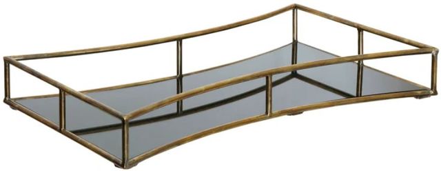 StyleCraft Anitique Brass Large Mirror Tray | The Cleveland Furniture ...