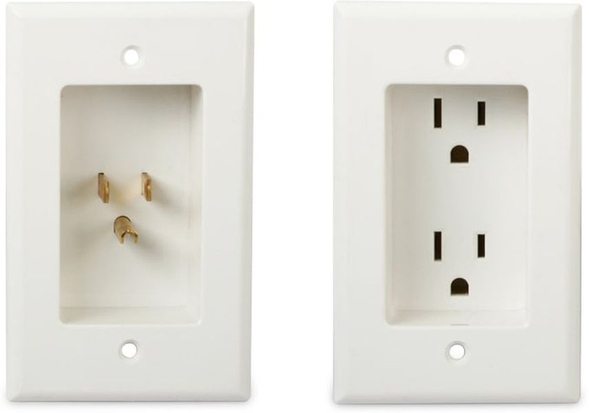 SnapAV WattBox® White PowerLink2™ with Duplex Wall Plates and 3 Ft ...