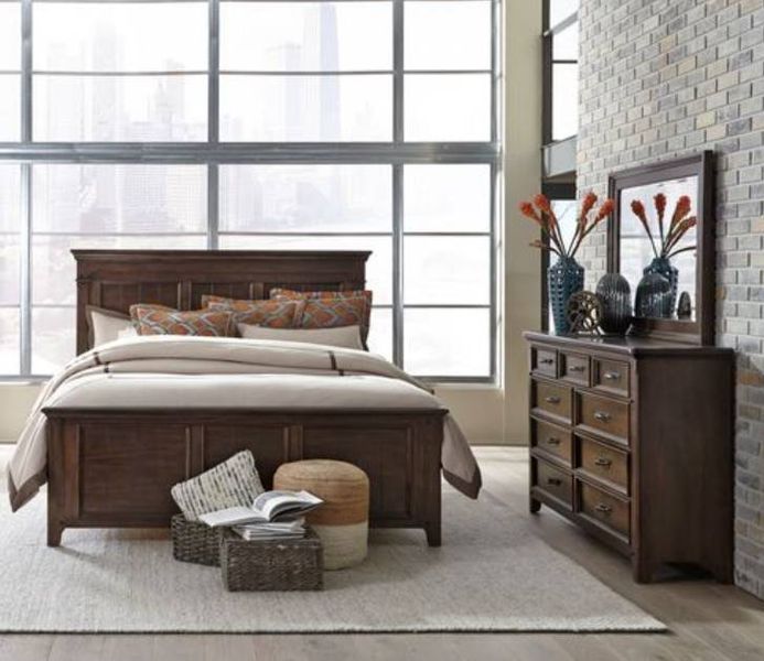 Liberty Furniture Saddlebrook 3-Piece Tobacco Queen Bedroom Set | Renn ...