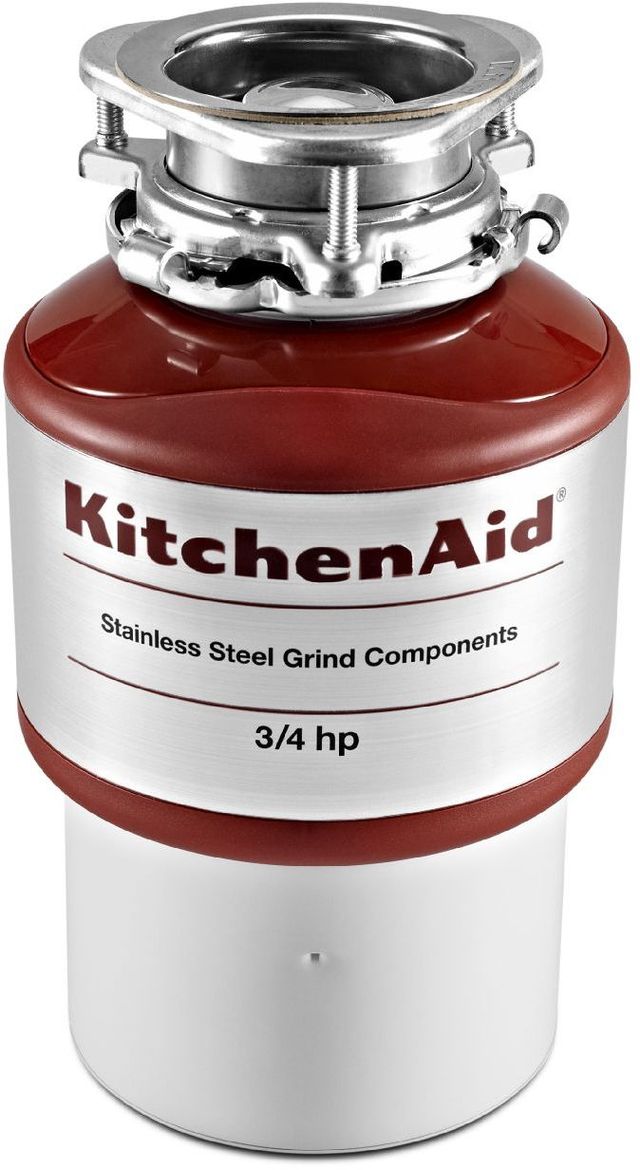 KitchenAid® 0.75 HP Continuous Feed Red Food Waste Disposer | Spencer's ...