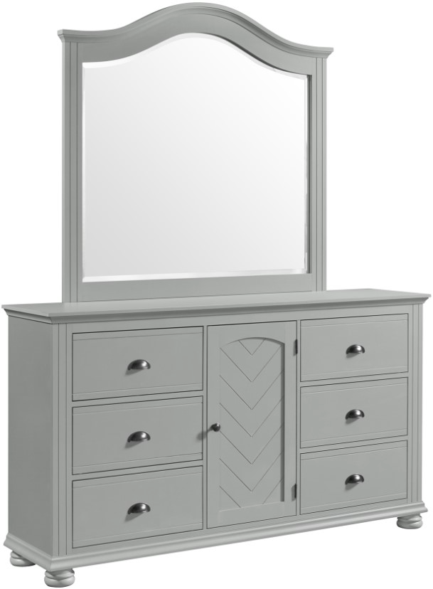 Grey dresser and mirror set store