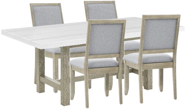 Steve Silver Co. Carena 5-Piece Gray/Wheat/White Dining Set | Hoelscher ...