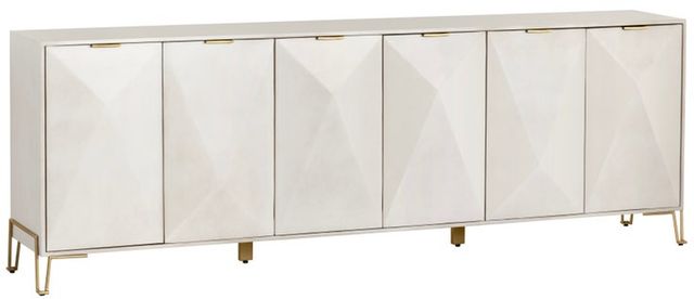 Crestview Collection Teagan White Six-Door Sideboard | Miskelly Furniture