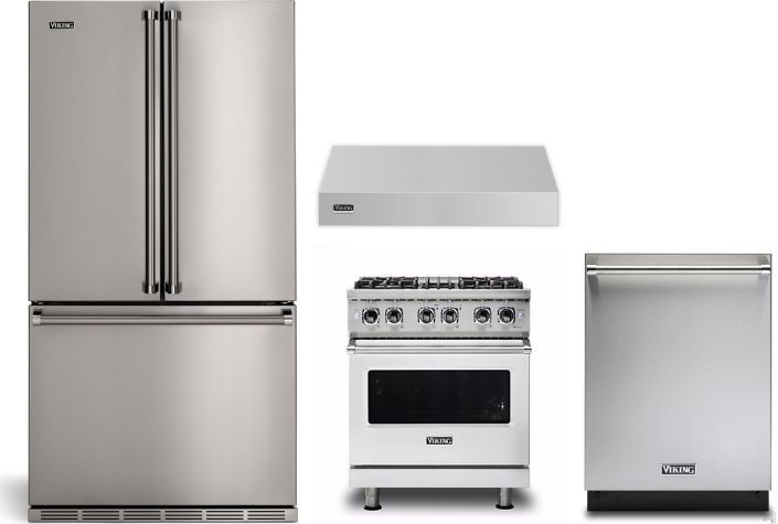 Viking® 4 Piece Stainless Steel Kitchen Package | Albert Lee | Seattle ...
