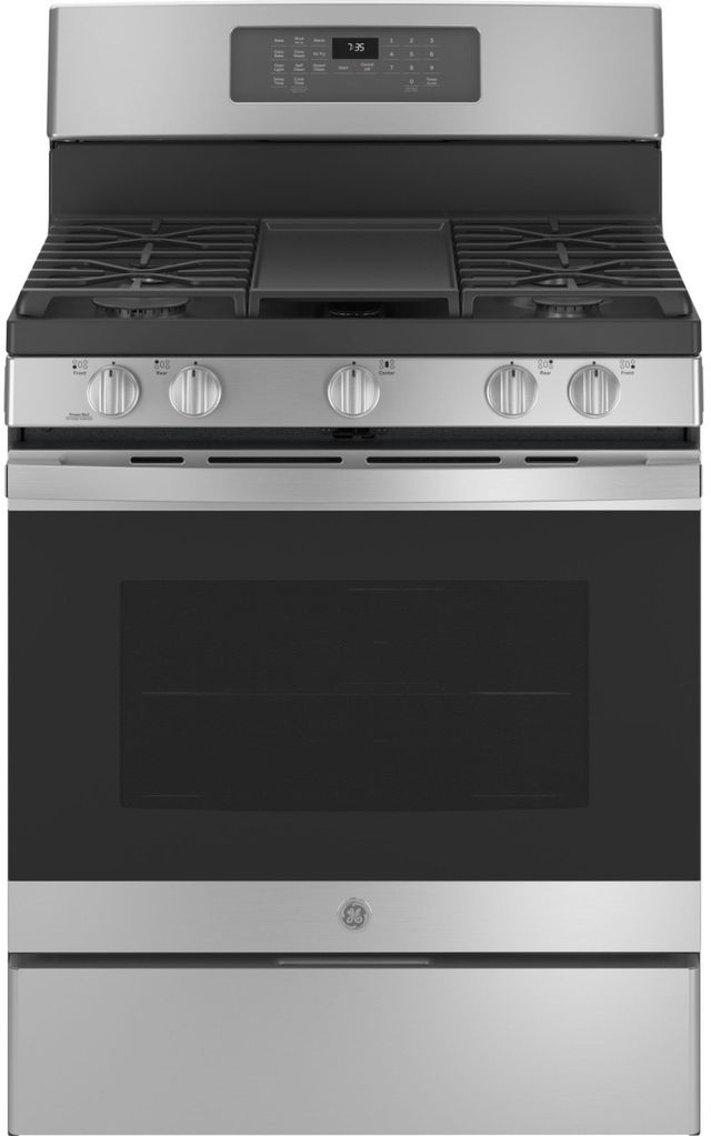 GE® 30" Stainless Steel Freestanding Gas Range | The Furniture ...