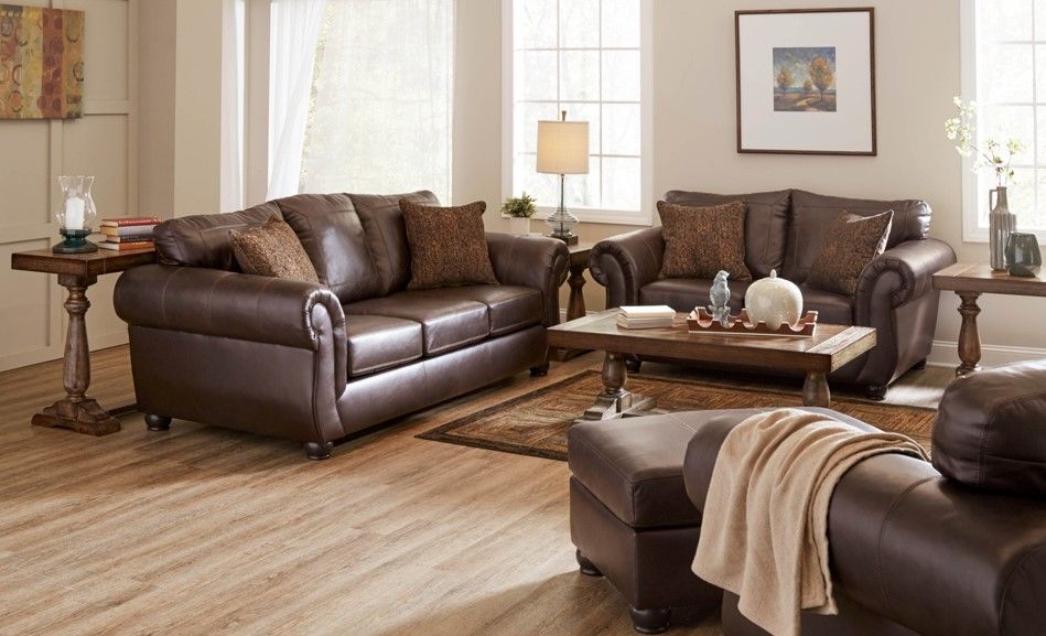 Davenport 2-Pc Leather-Match Living Room Set | Lacks Furniture ...