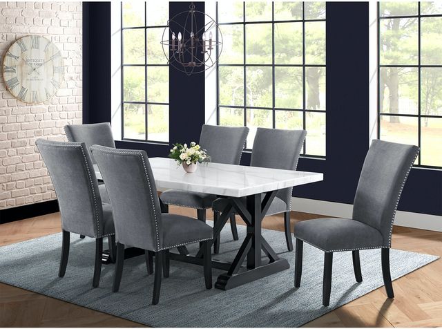 Elements International Tuscany 5 Piece Gray Dining Set | Miskelly Furniture
