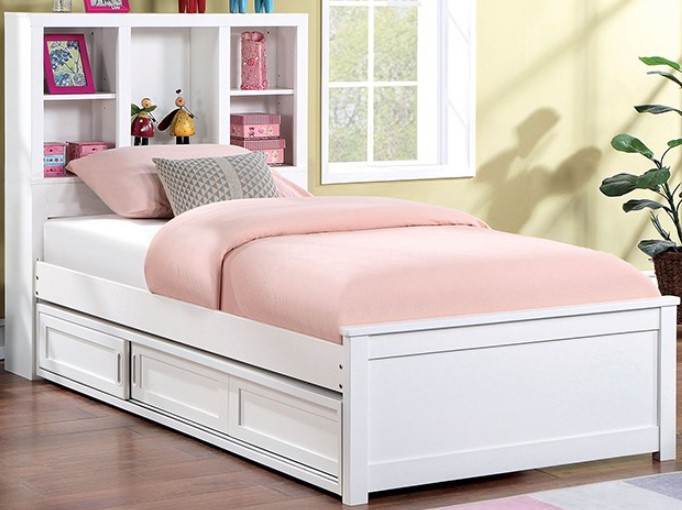 White twin bookcase bed store