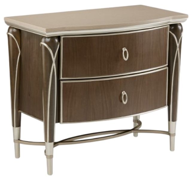 Michael Amini® Villa Cherie Chardonnay/Hazelnut Nightstand | Lacks ...