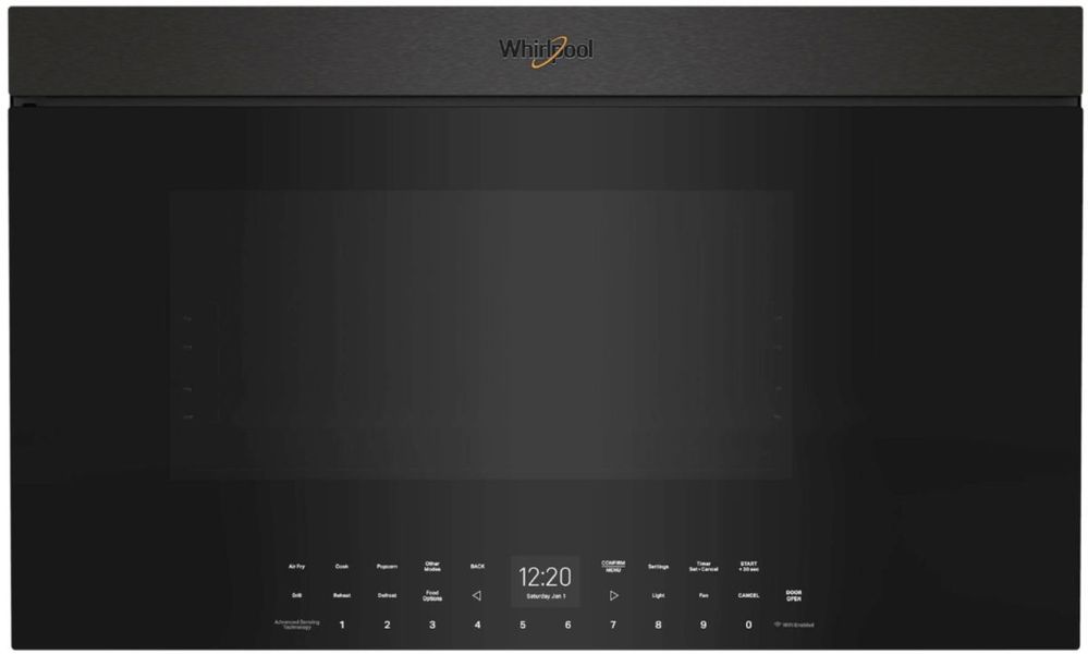 Whirlpool® 1.1 Cu. Ft. Black Stainless Steel Over The Range Microwave ...