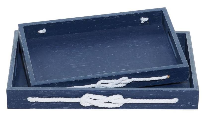 Deco Marche 2-Piece Blue Tray Set | Fischer Furniture | Rapid City, SD