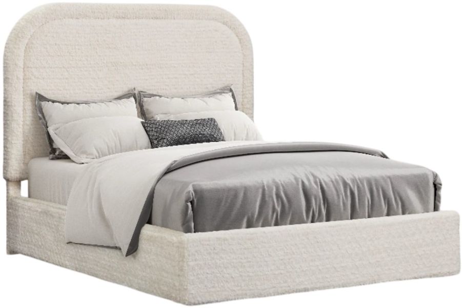 Standard Furniture Beckham Ivory Queen Upholstered Panel Bed | Pieratt's