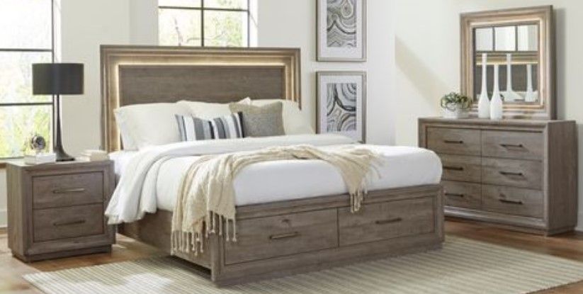 Liberty Furniture Horizons 4-Piece Greystone Queen Bedroom Set ...