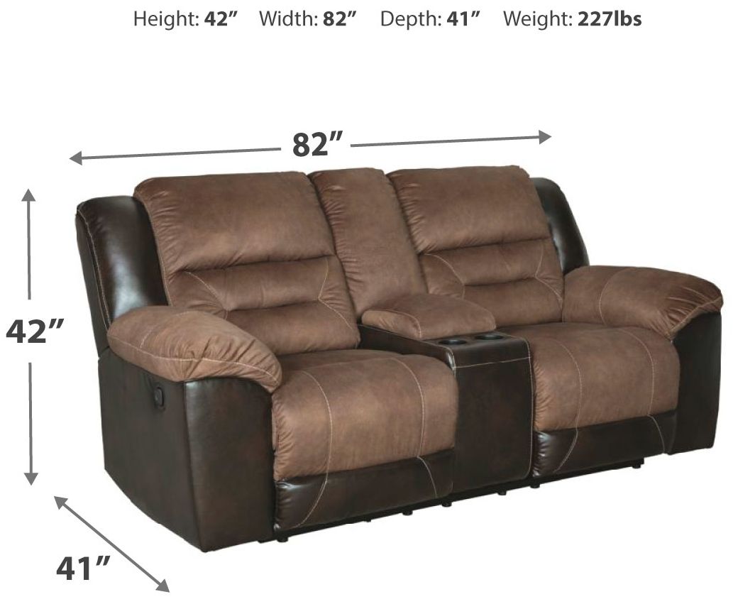 Earhart chestnut reclining sofa store